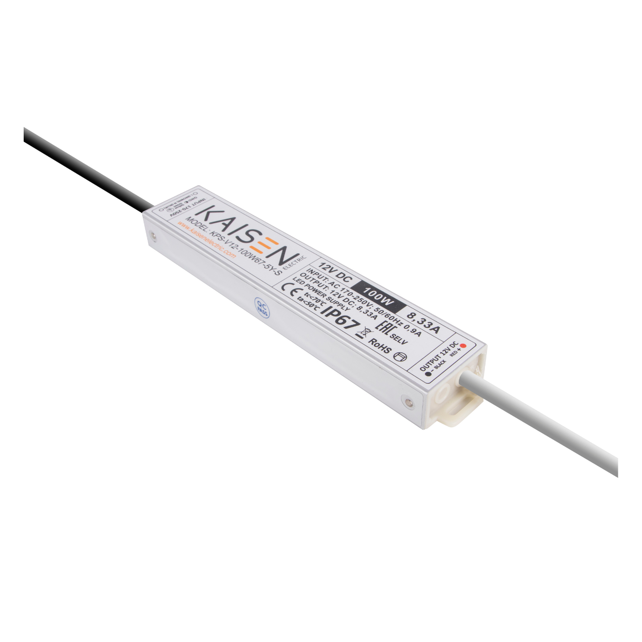 KAISEN KPS-V12-100W67-S (100W/12V) Slim-Type LED-Netzteil – Netzteilshop24.de